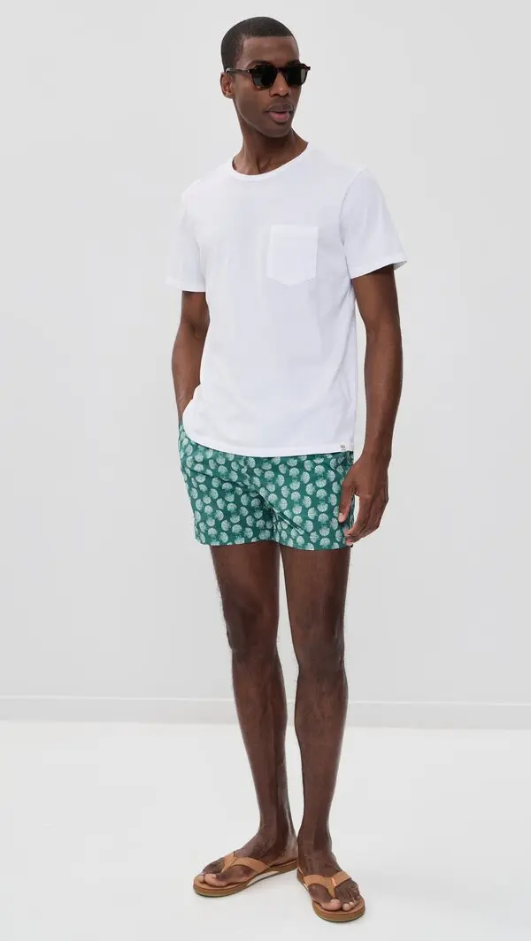 Onia Charles 5 Swim Trunks - Aloe Multi
