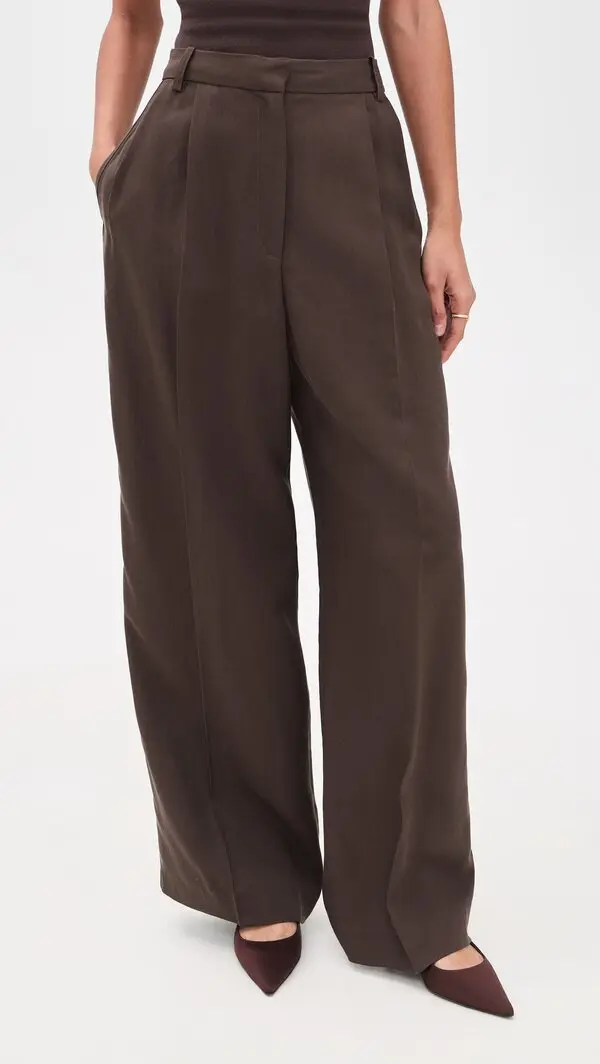 IRO PARIS Helis Trousers - Dark Brown
