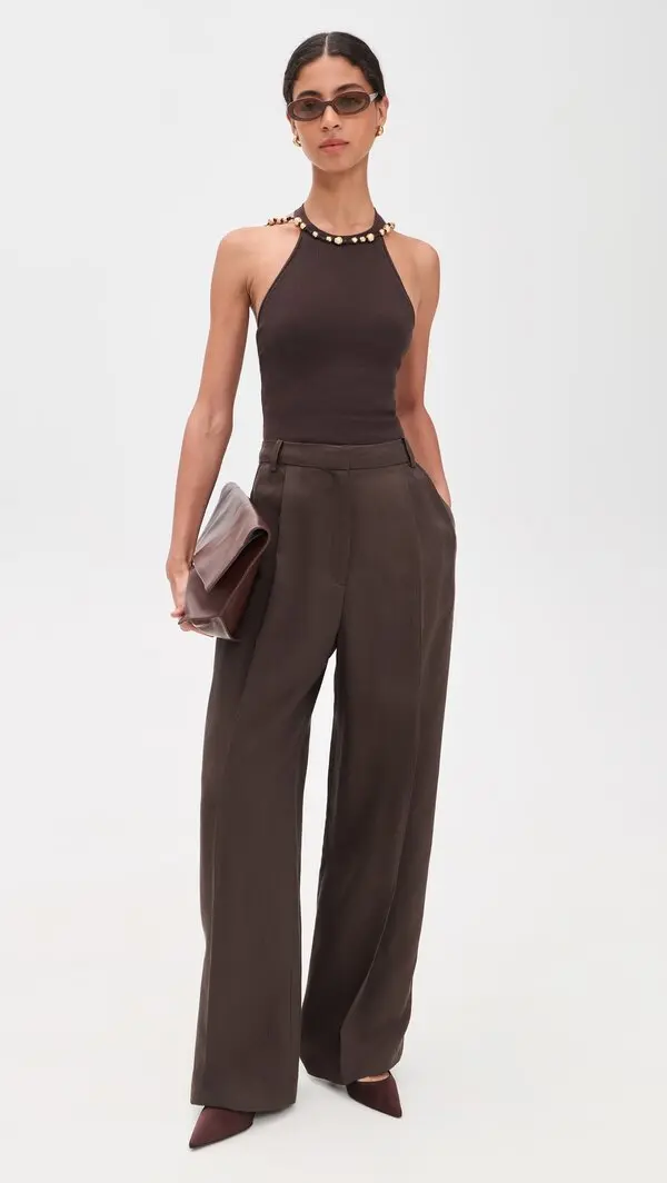 IRO PARIS Helis Trousers - Dark Brown