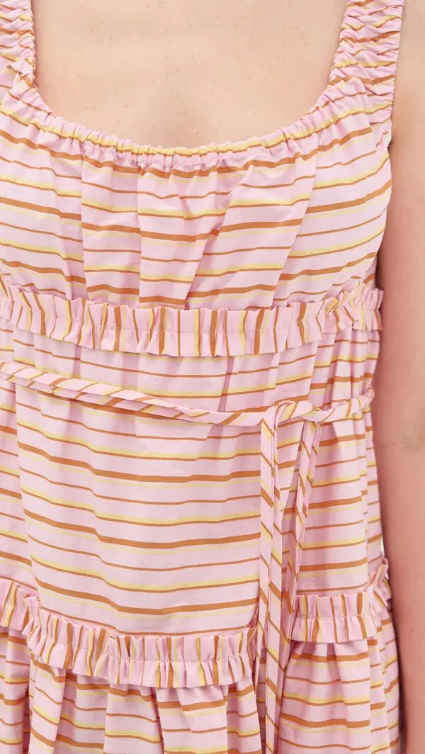 LEE MATHEWS Marie Striped Maxi Dress