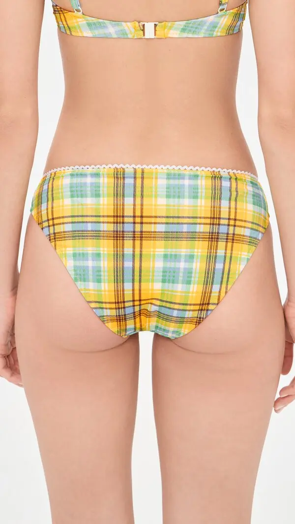 Solid & Striped Daphne Bikini Bottoms - Multi Plaid