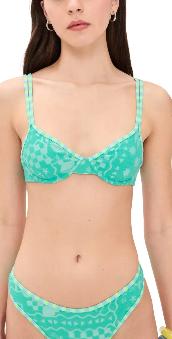 Beach Riot Camilla Bikini Top - Aqua Haze