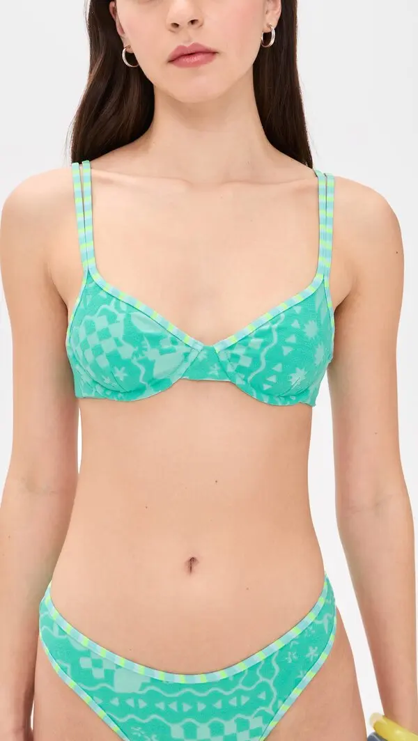 Beach Riot Camilla Bikini Top - Aqua Haze