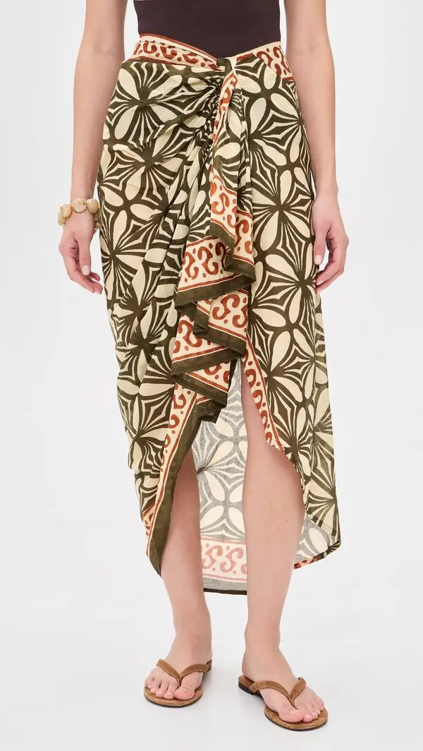 GUADALUPE DESIGN Giada Pareo Skirt - Red