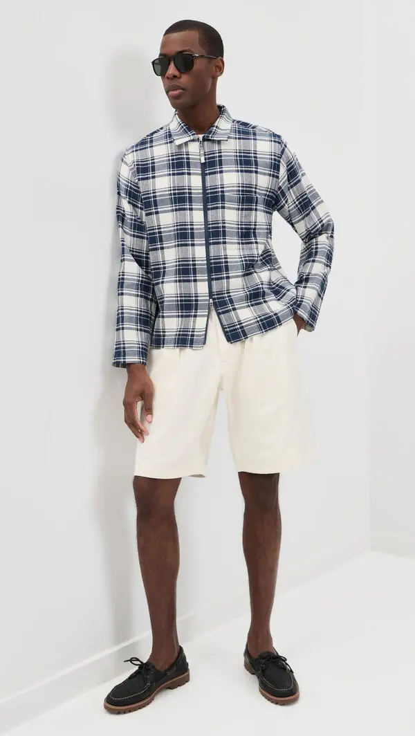 Universal Works Zip Shirt - Navy