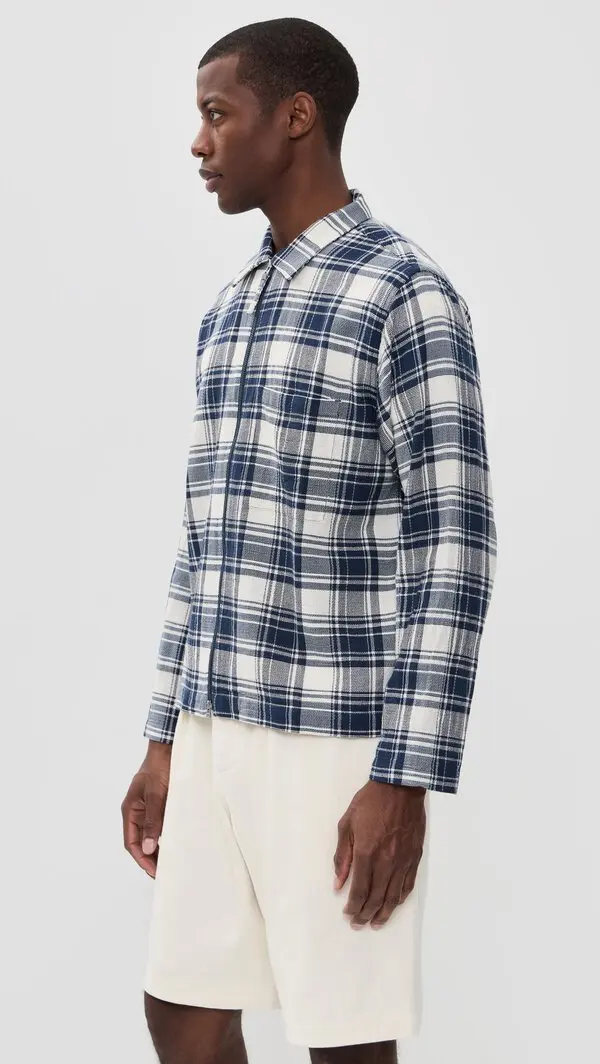 Universal Works Zip Shirt - Navy
