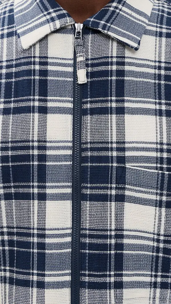 Universal Works Zip Shirt - Navy