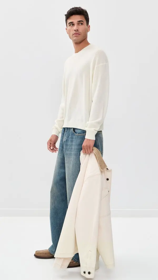 FRAME Cashmere Blend Crewneck Sweater