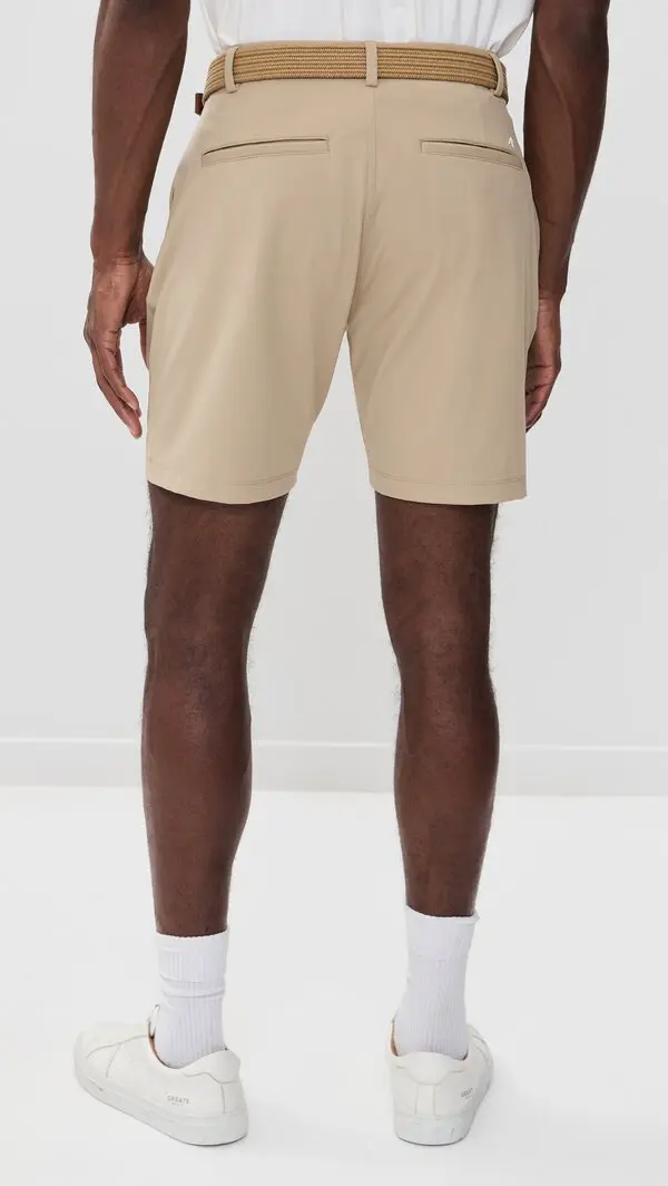 REDVANLY Varick Pull-on Performance Shorts - Bark