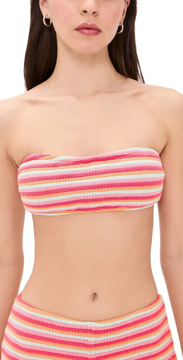 Beach Riot Kelsey Bikini Top - Guava Jelly Crochet