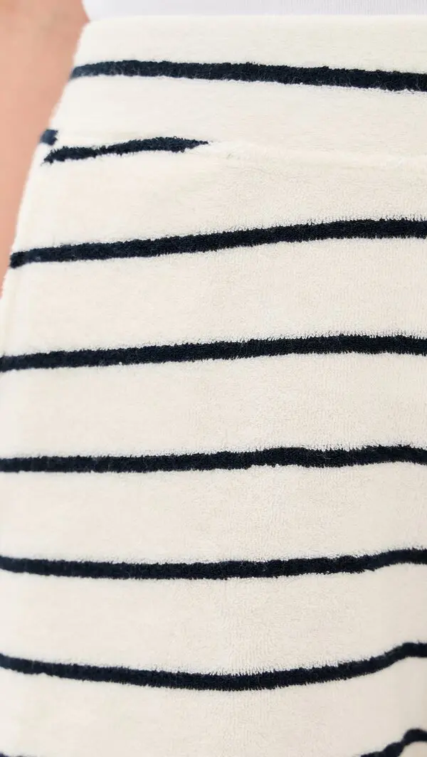 Kule Terry Venus Striped Shorts