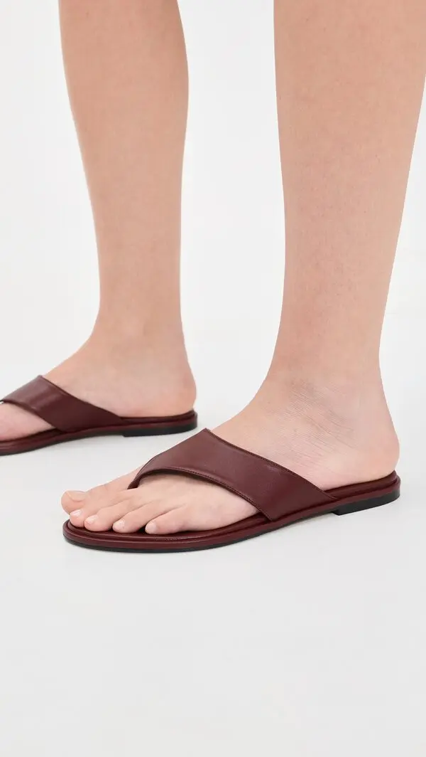 AeydĒ Amaya Nappa Leather Sandals - Port