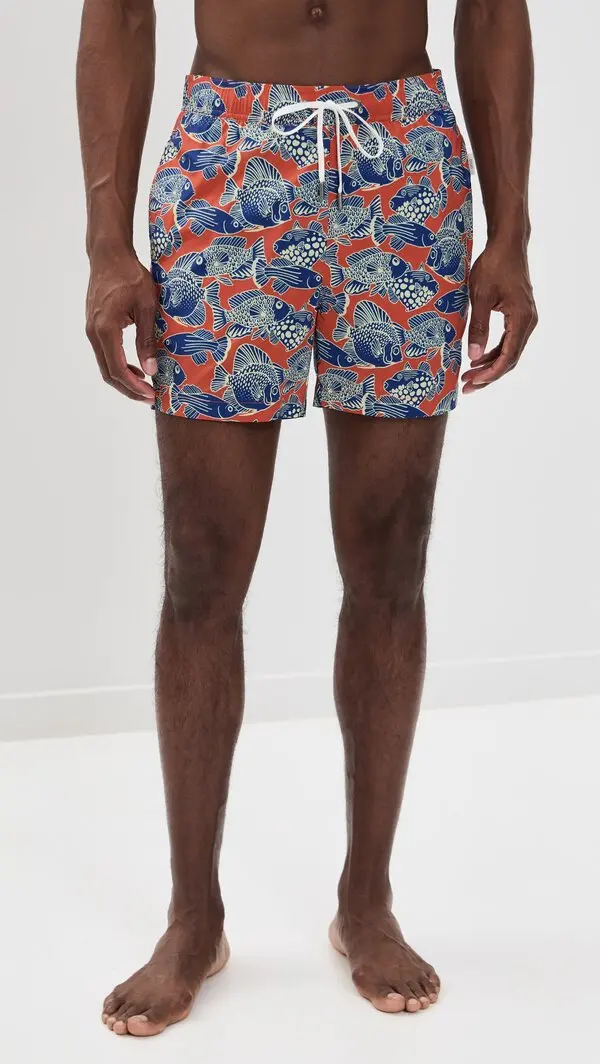 Onia Charles 5" Swim Trunks - Orange Multi