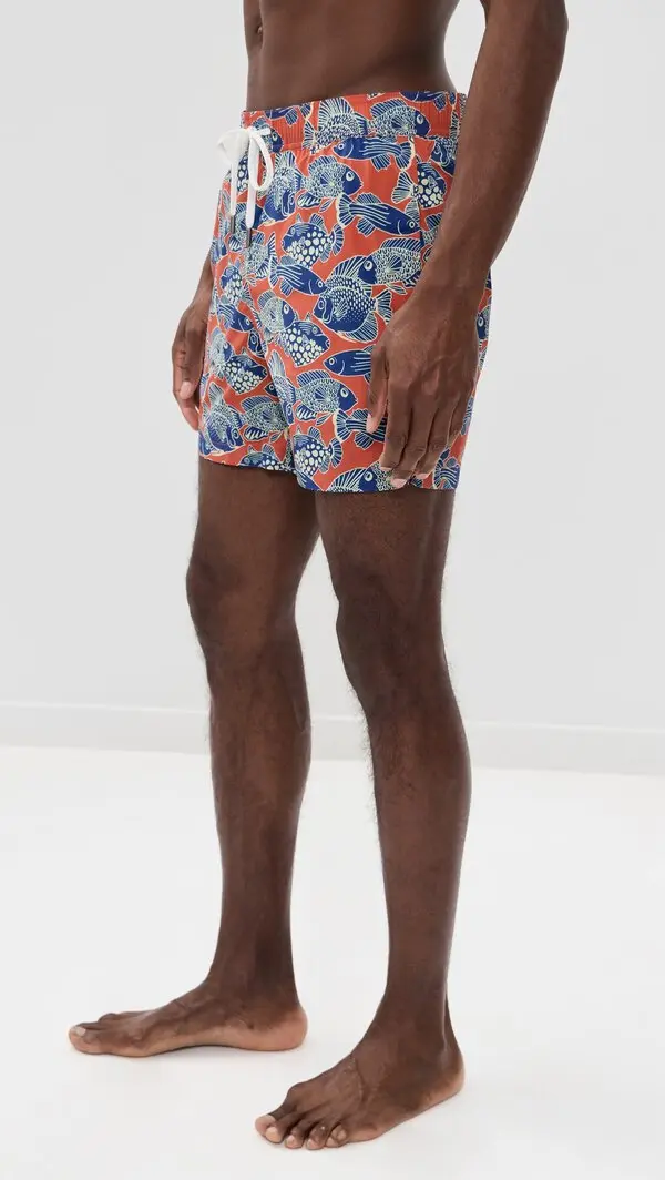 Onia Charles 5" Swim Trunks - Orange Multi