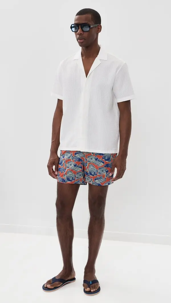 Onia Charles 5" Swim Trunks - Orange Multi