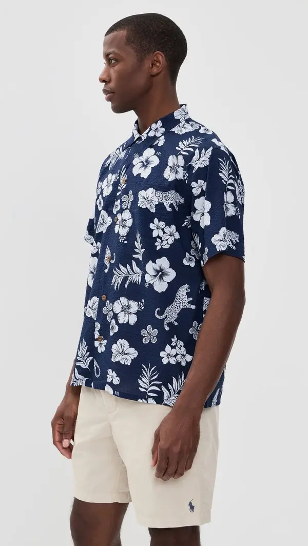 Polo Ralph Lauren Short Sleeve Seersucker Andy Camp Shirt
