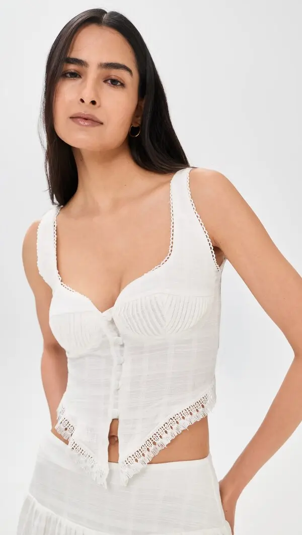 Peixoto Lucia Top - Thatch White