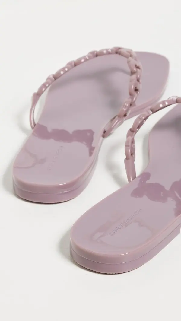 Tory Burch Gemini Link Jelly Sandals - Light Mauve