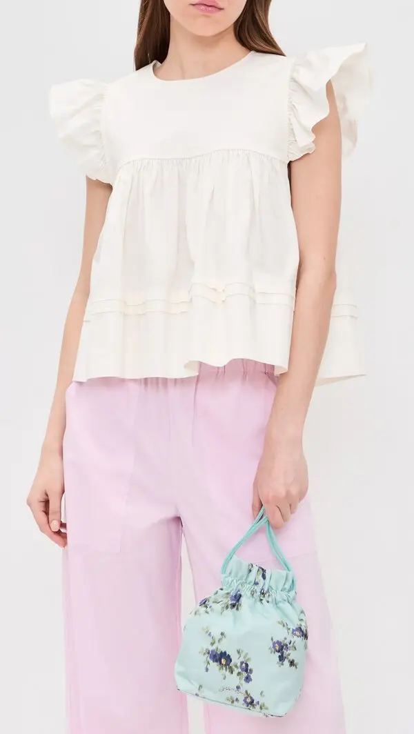 GANNI Printed Nylon Pouch