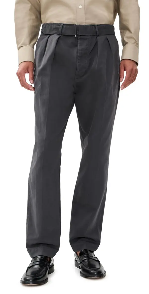 Officine Générale Pleated Twill Chino Pants