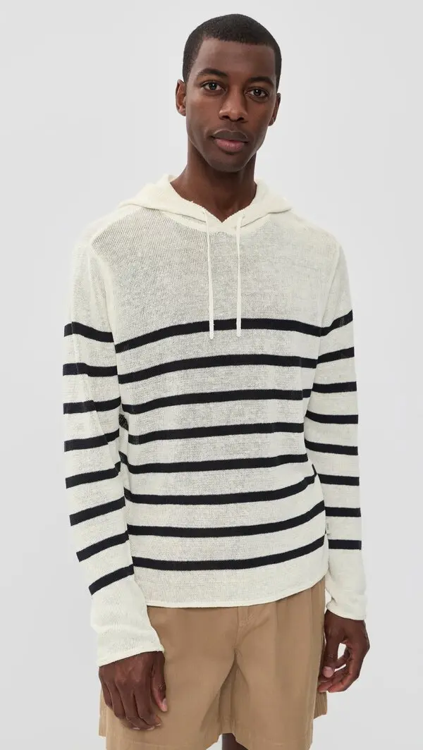 Onia Frank Hooded Striped Sweater