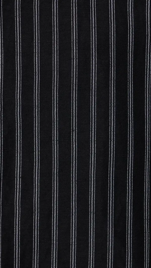 WILLY CHAVARRIA Camp Collar Shirt - White/black Stripe