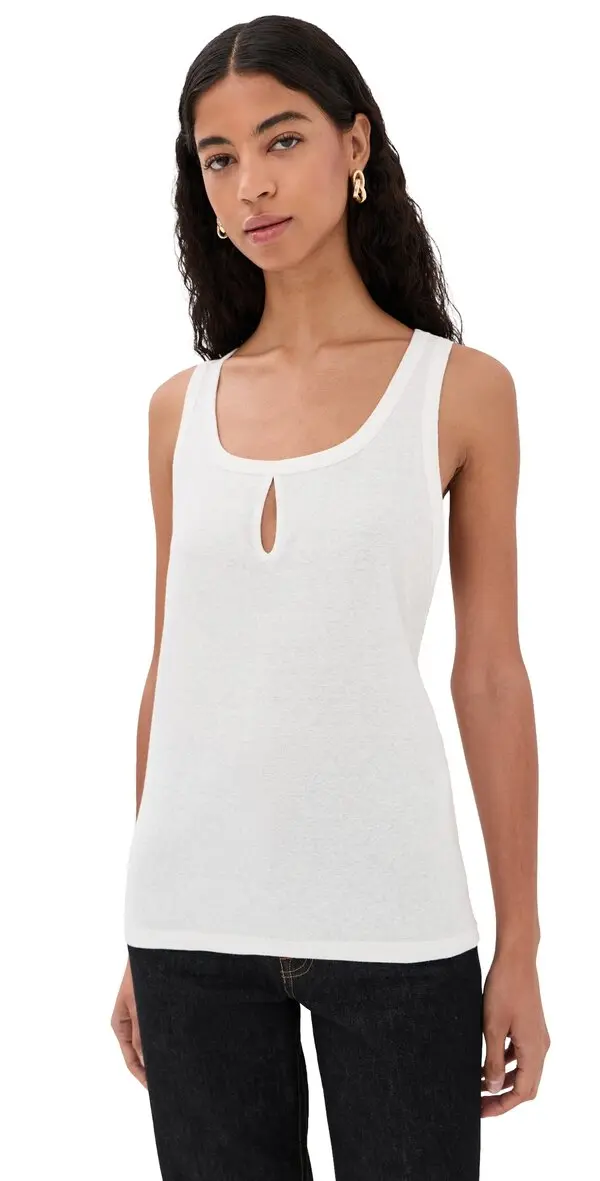 Victoria Beckham Split Tank Top - White