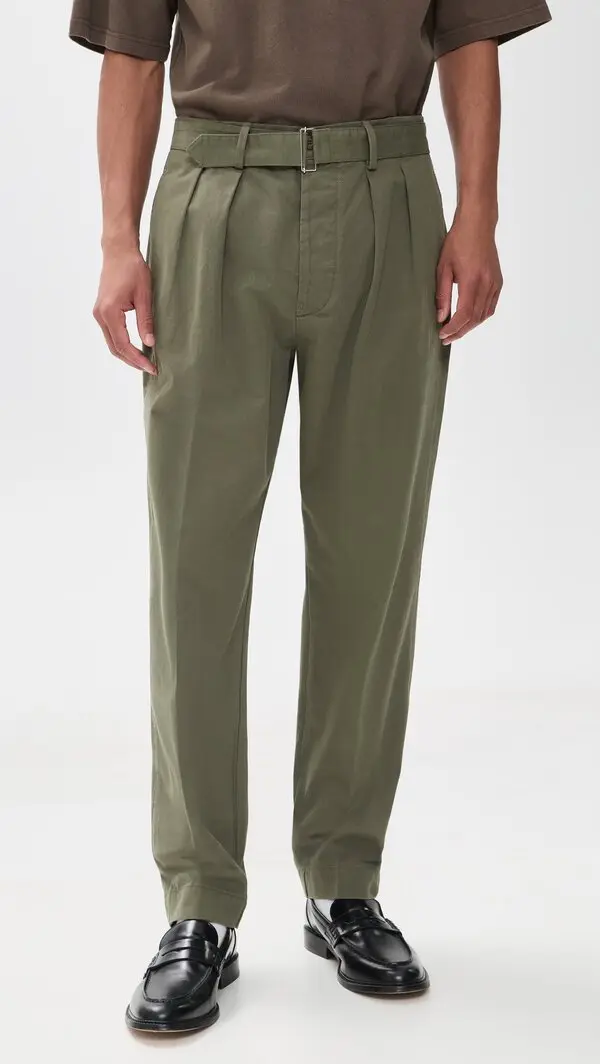 Officine Générale Pleated Twill Chinos
