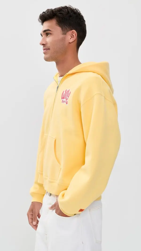 WILLY CHAVARRIA Ropita Shrunken Zip Hoodie - Butter