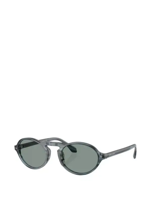 Giorgio Armani Striped Round-frame Sunglasses