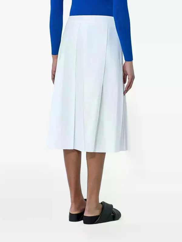 JIL SANDER A-line Pleated Midi Skirt