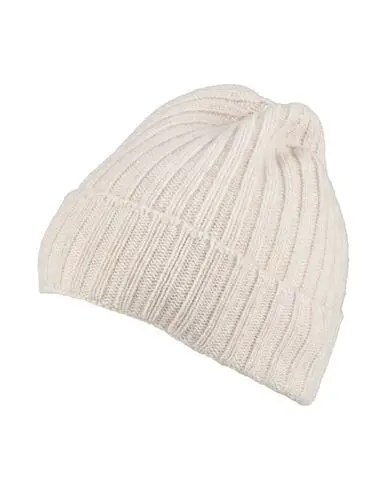 WOOL & CO Ribbed Knit Hat - Beige