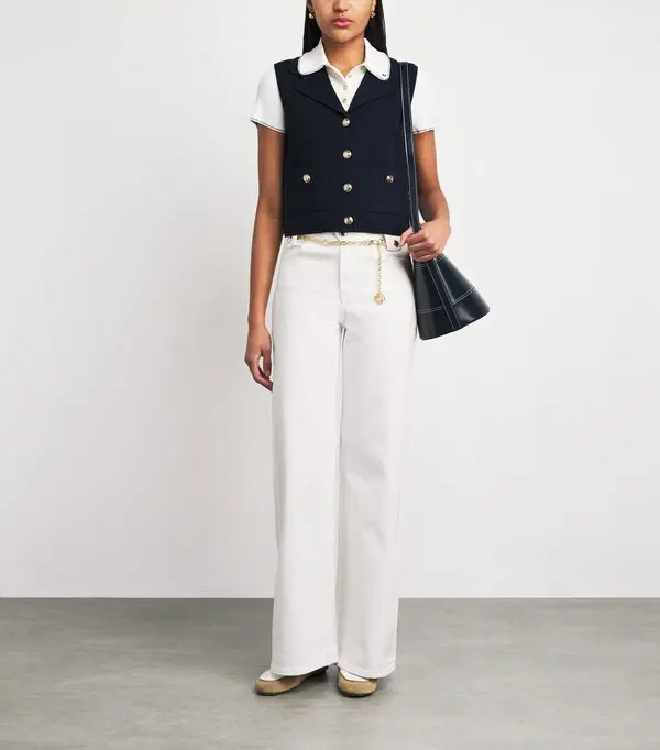 Maje Stretch-cotton Flare Jeans - White