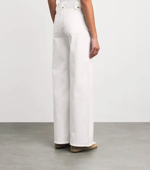 Maje Stretch-cotton Flare Jeans - White