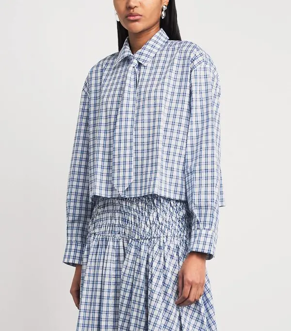Maje Embellished Check Shirt - White