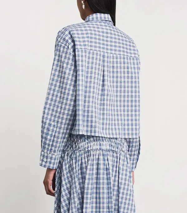 Maje Embellished Check Shirt - White