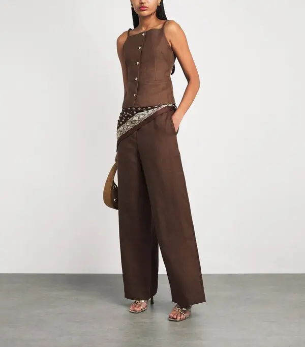 Maje Linen Tank Top