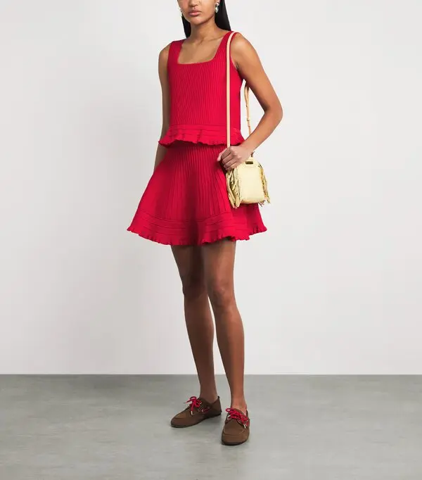 Maje Ruffled Crop Top
