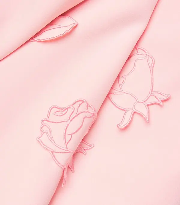 LEO LIN Rose-detail Cleo Midi Dress - Pink
