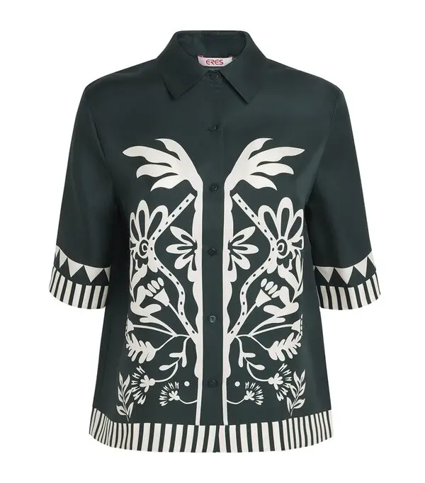 ERES Floral Print Silk Émeraude Shirt - Green