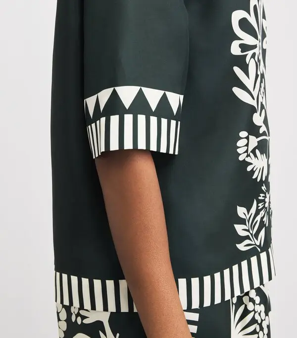ERES Floral Print Silk Émeraude Shirt - Green