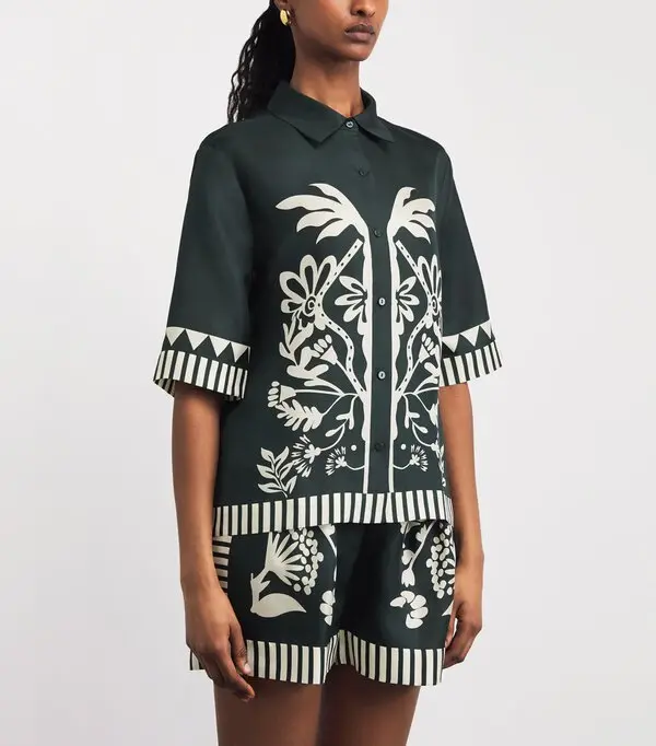 ERES Floral Print Silk Émeraude Shirt - Green