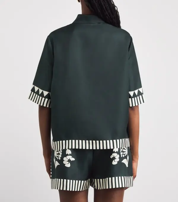 ERES Floral Print Silk Émeraude Shirt - Green