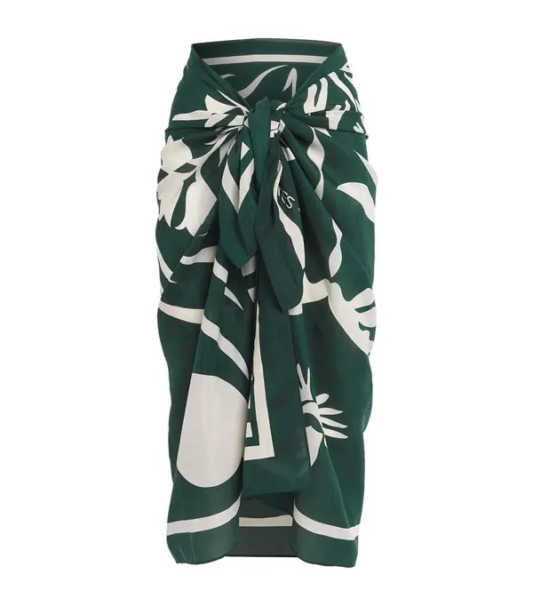 ERES Silk-cotton Mandapa Sarong - Green