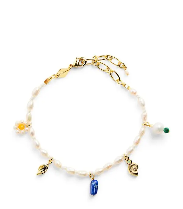 Anni Lu Gold-plated Beaded Bracelet - Ivory