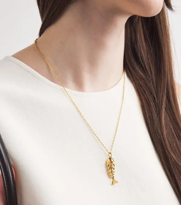 Anni Lu Plated Beaded Fish Necklace