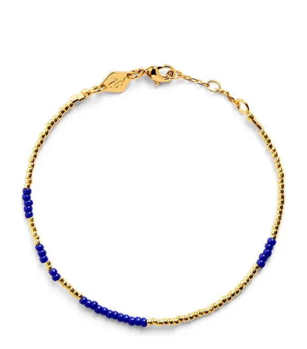 Anni Lu Gold-plated Beaded Bracelet - Blue