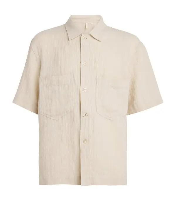 SUNFLOWER Linen-cotton Adam Shirt - White
