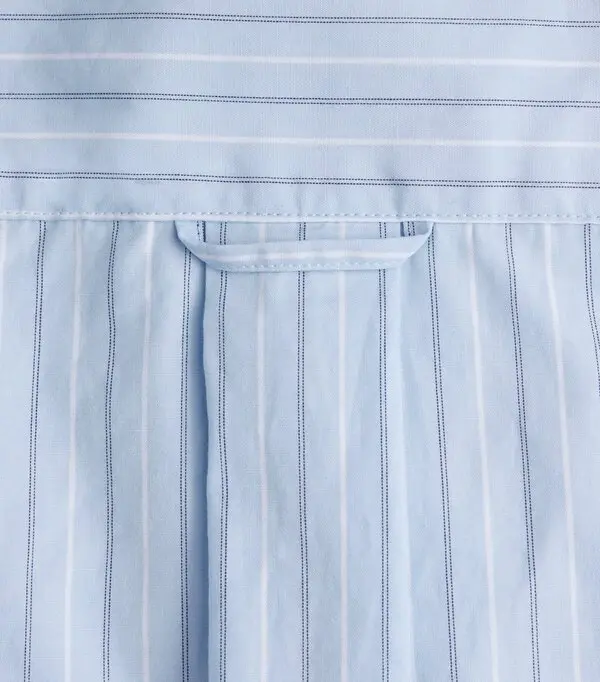 SUNFLOWER Cotton Stripe New Base Shirt - Blue