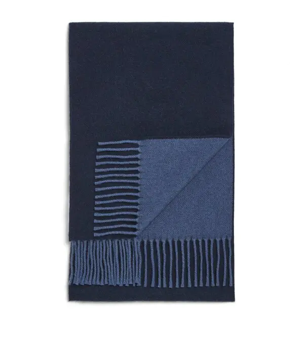 Paul Smith Wool Stripe Scarf - Blue